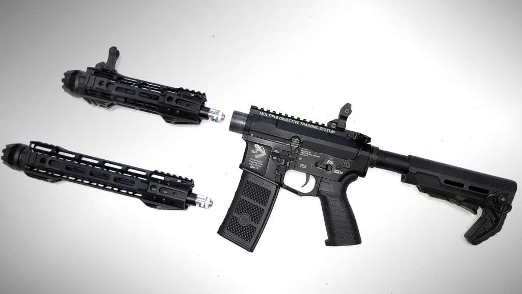 G&P Transformer M4 AEG Airsoft Review, Cutter Brake QD Frontset & Case ...