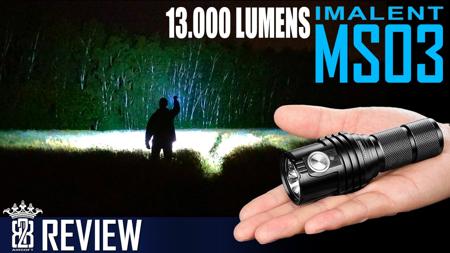 Imalent MS03 - 13000 Lumens + 324 Meter Flooder Flashlight - Reviews